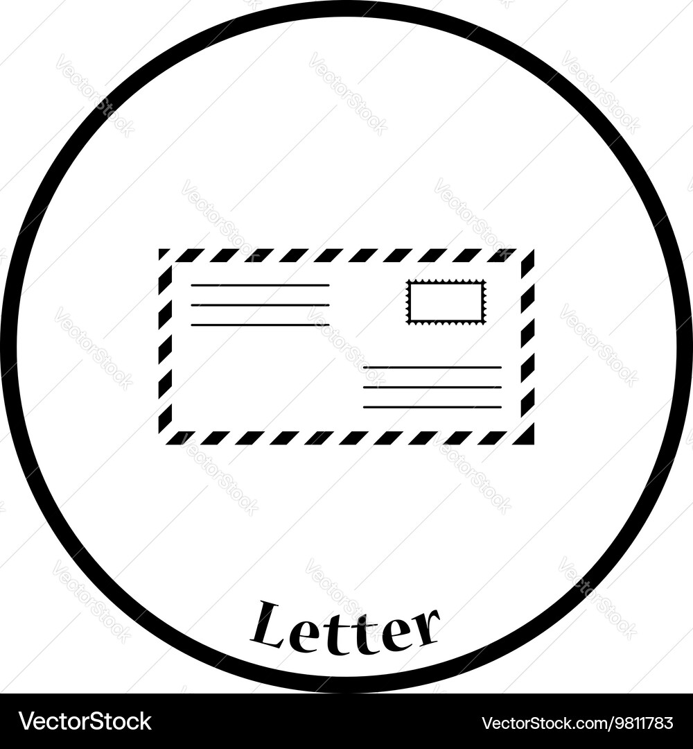 Icon of letter Lizenzfreies Vektorbild - VectorStock