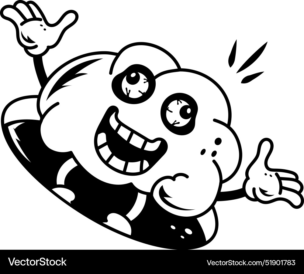 Scary brain Royalty Free Vector Image - VectorStock