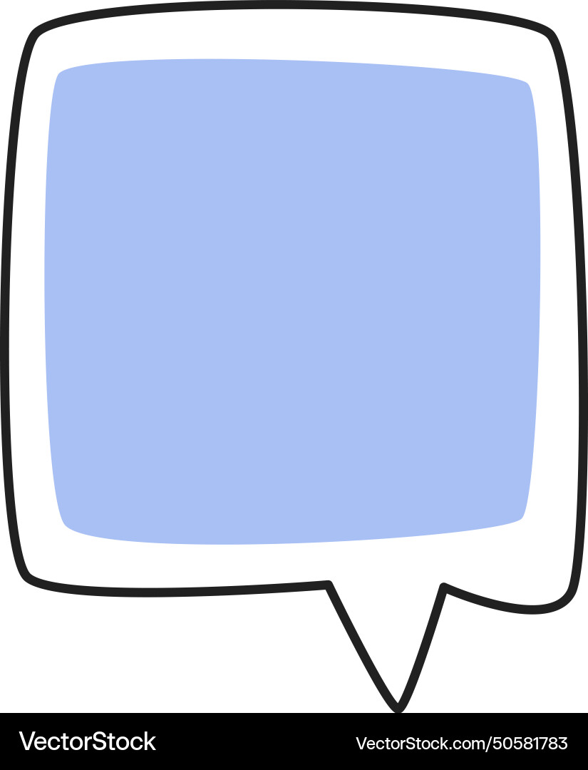 Speech bubble square doodle Royalty Free Vector Image