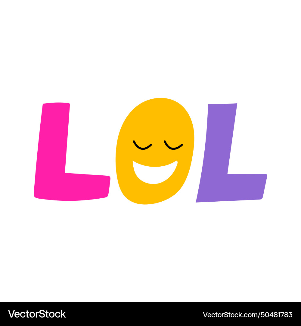 Text with world lol Royalty Free Vector Image - VectorStock