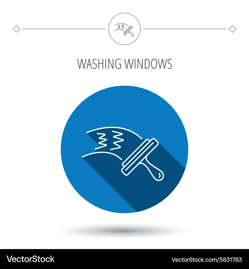 Washing windows icon cleaning sign Royalty Free Vector Image