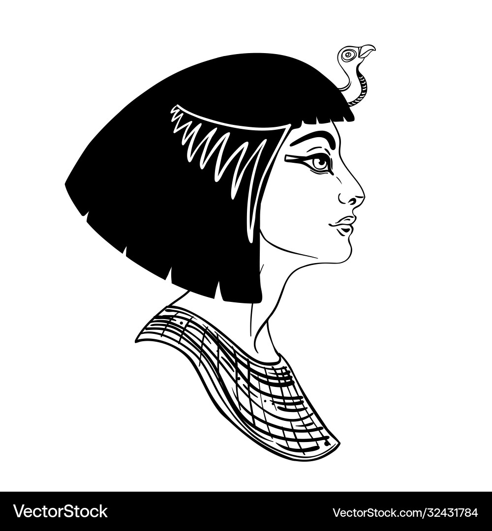 Ancient Egyptian Queen Cleopatra Royalty Free Vector Image