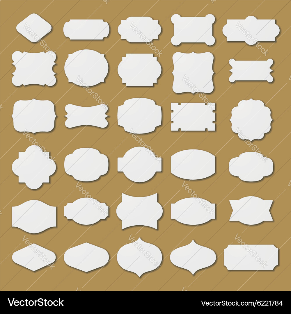 Basic labels set Royalty Free Vector Image - VectorStock