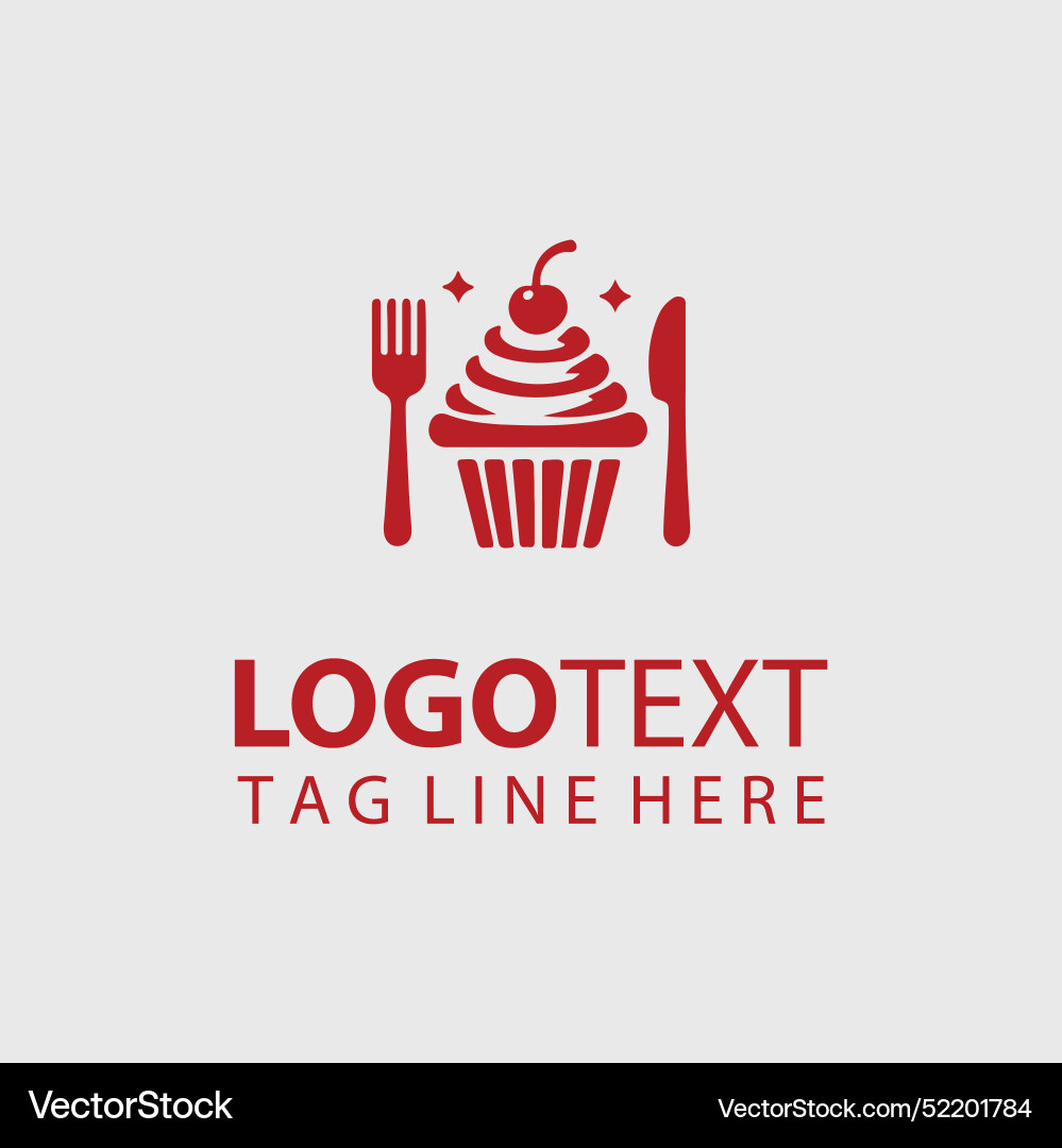 Cup cake logo Royalty Free Vector Image - VectorStock