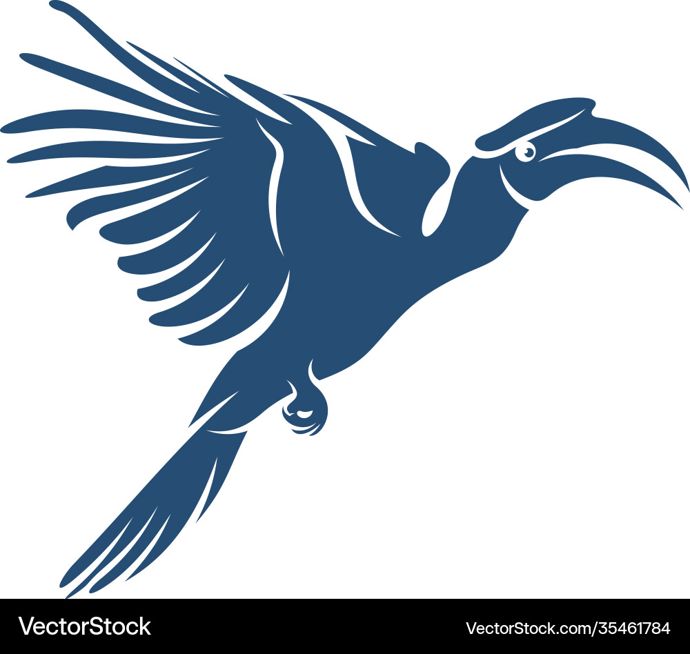 Rangkong bird design creative logo Royalty Free Vector Image