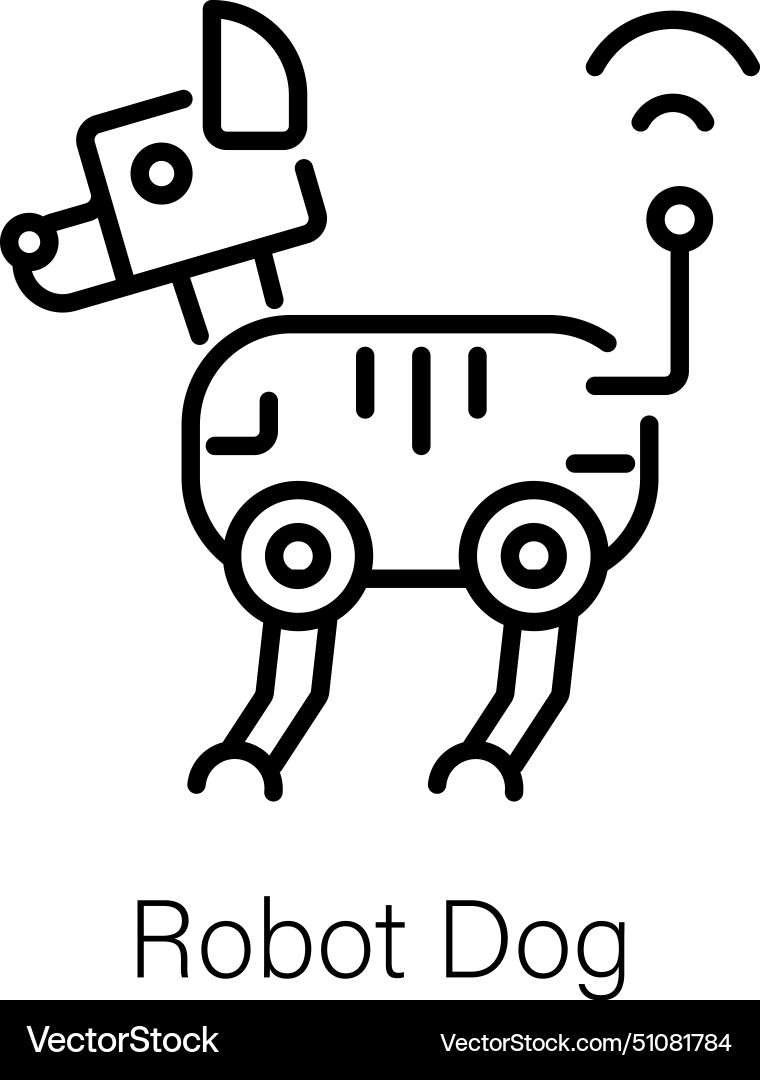 Robot dog Royalty Free Vector Image - VectorStock