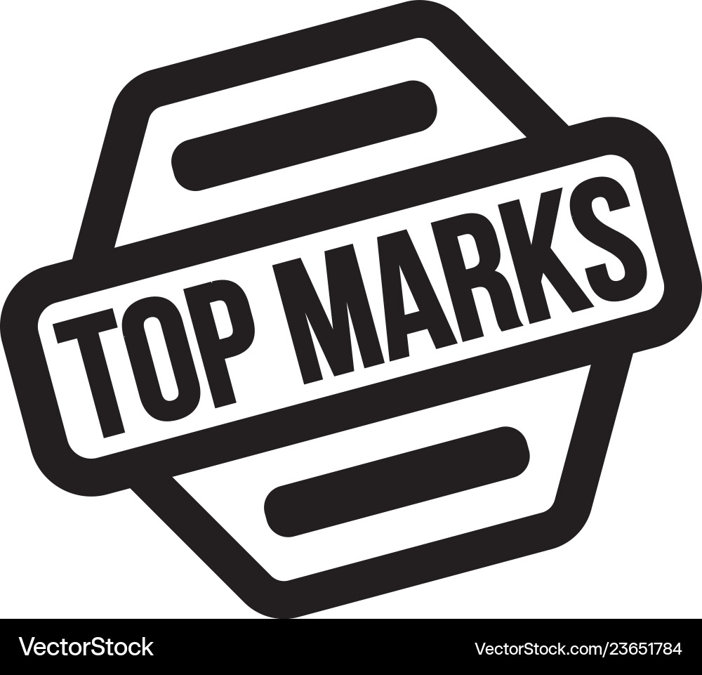 Top marks black stamp Royalty Free Vector Image
