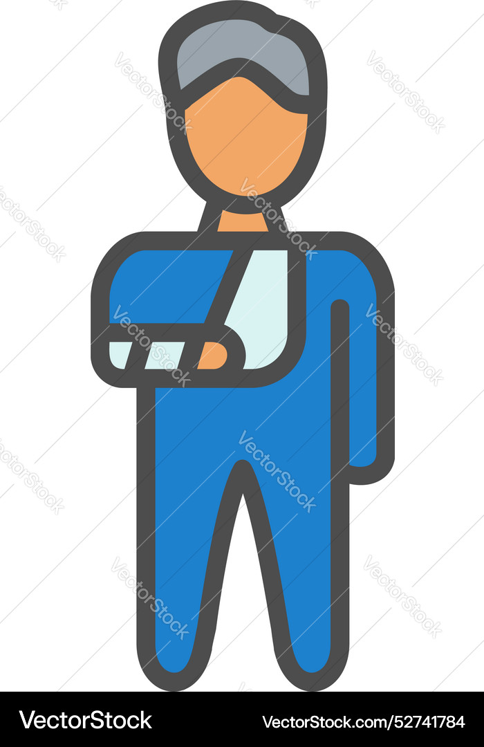 Wounded line filled icon design Royalty Free Vector Image