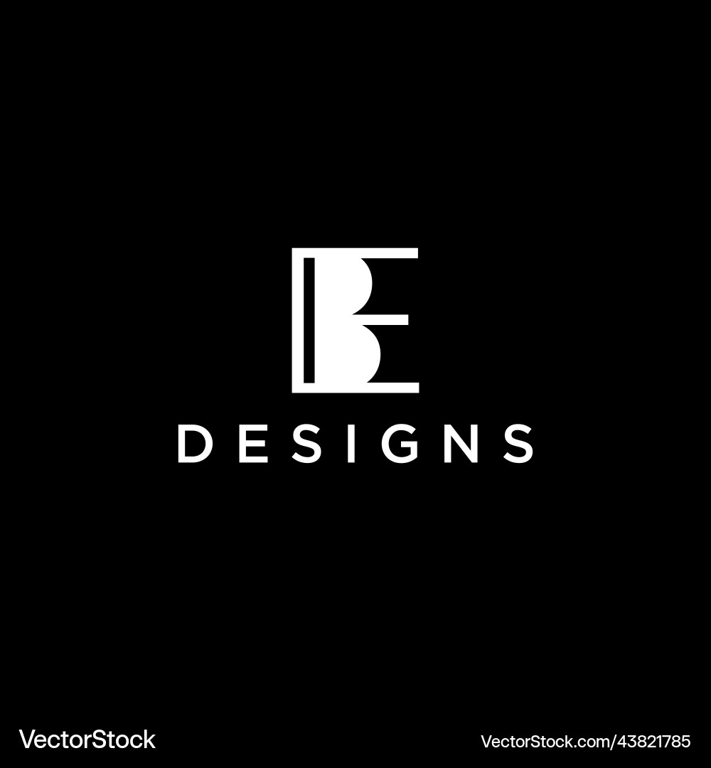 Be eb creative logo design Royalty Free Vector Image