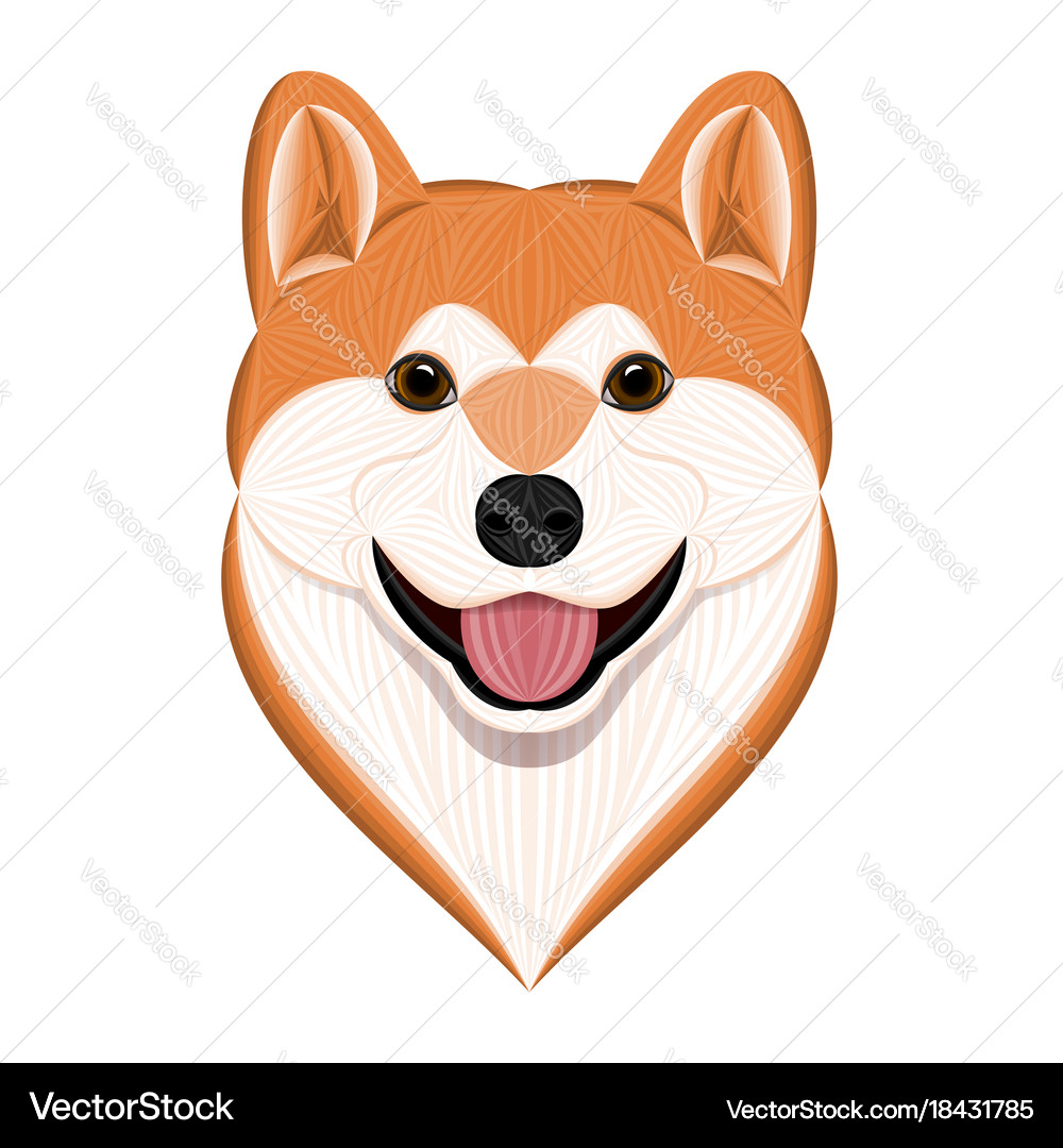 Cartoon akita inu Royalty Free Vector Image - VectorStock