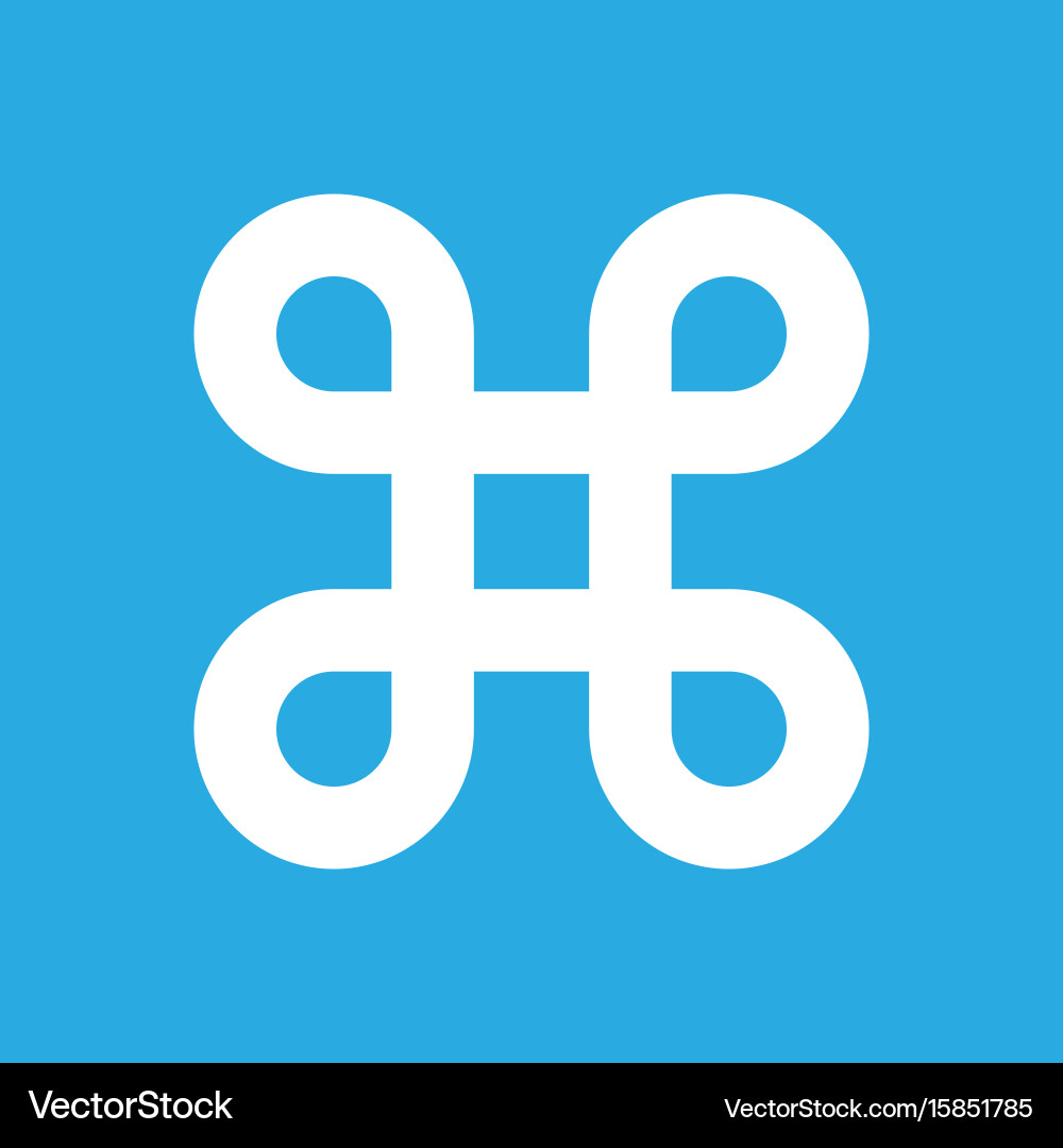 Command Key Knot Symbol Royalty Free Vector Image