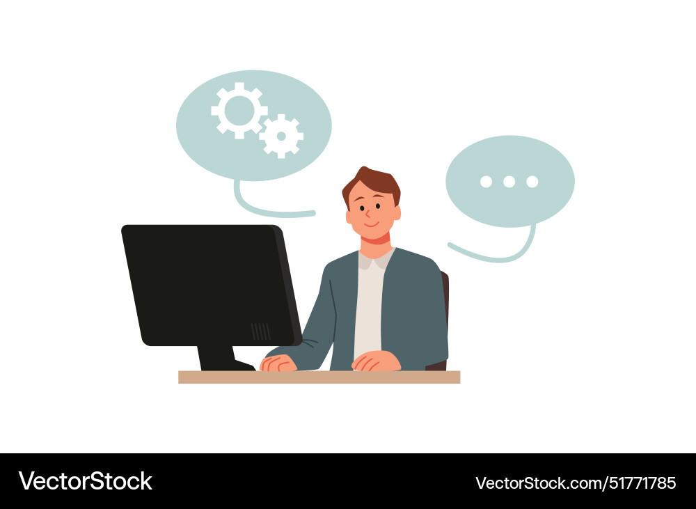 Customer service representative Royalty Free Vector Image