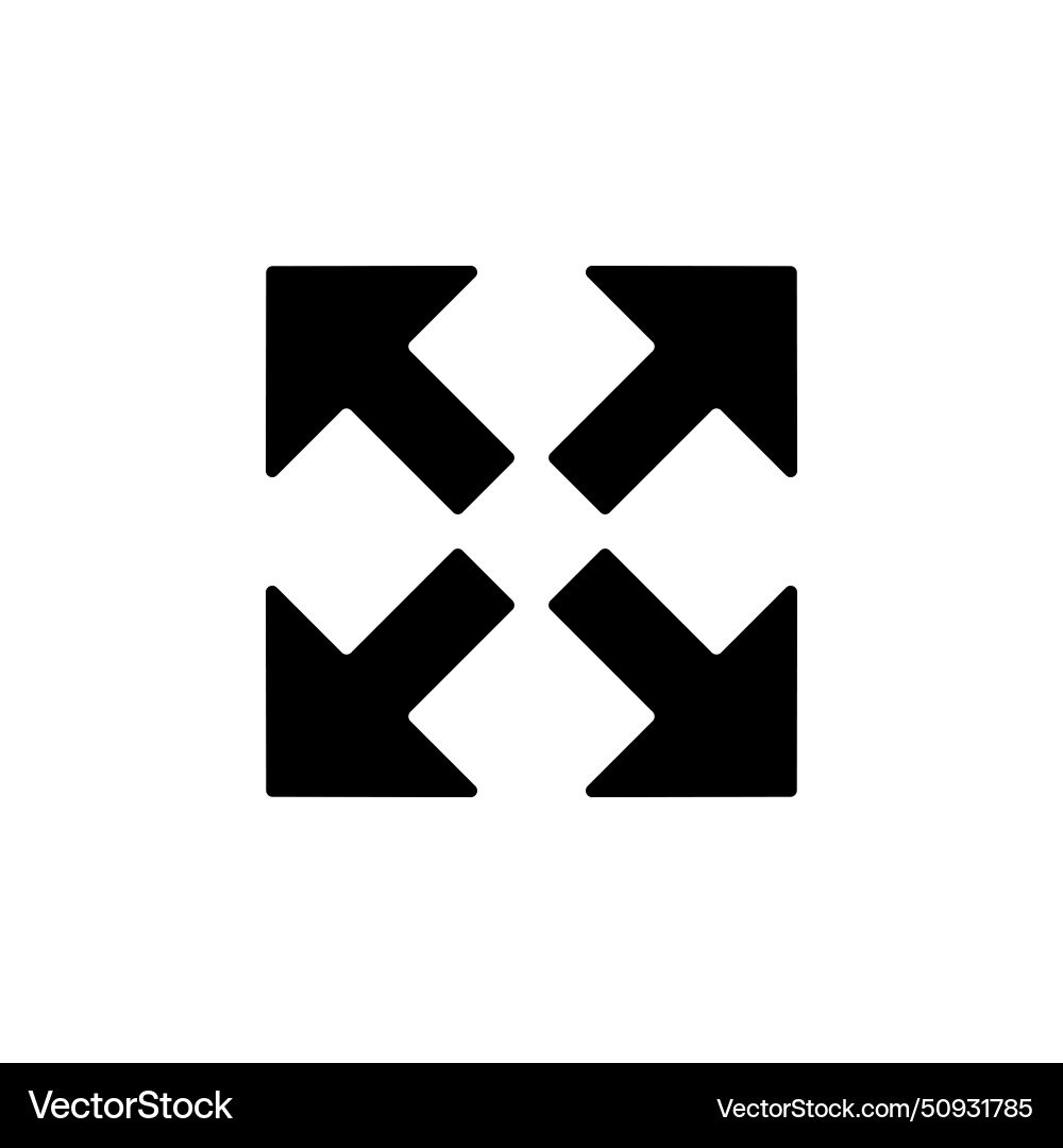 Four arrows flat icon Royalty Free Vector Image