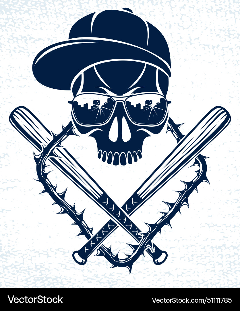 Gang brutal criminal emblem or logo Royalty Free Vector