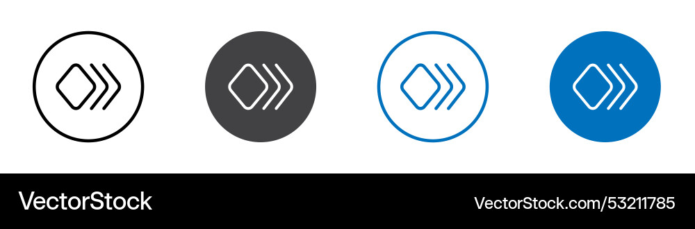 Keyframes icon flat editable mark set Royalty Free Vector