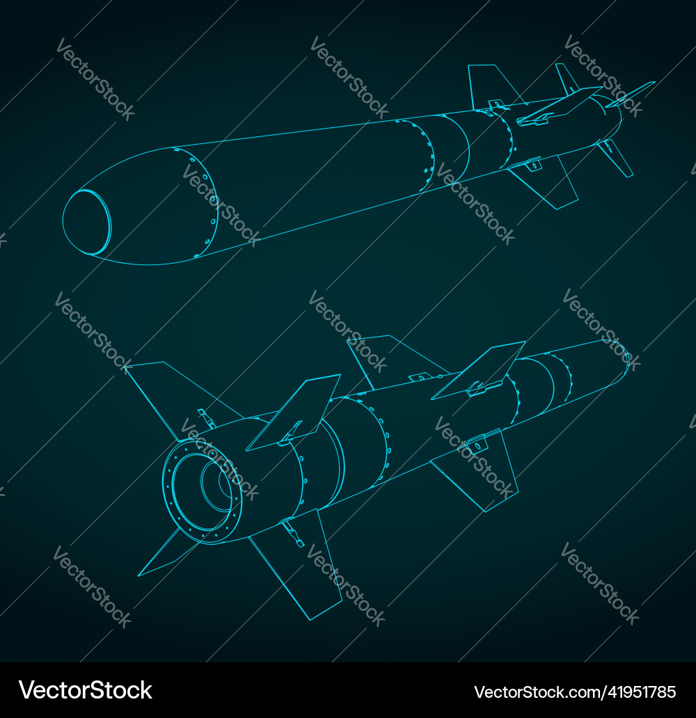 Missile sketches Royalty Free Vector Image - VectorStock
