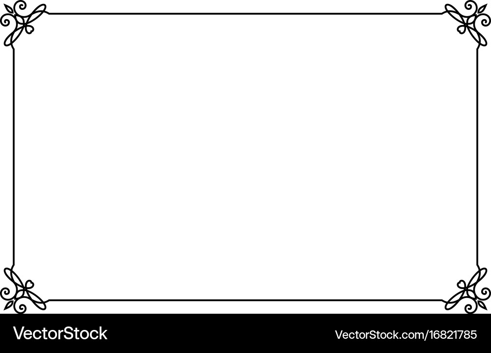 Ornamental decorative page frame line style Vector Image