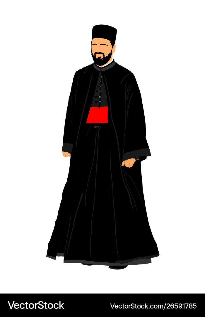 Orthodox Priest in Traditional Garb Royalty Free Vector