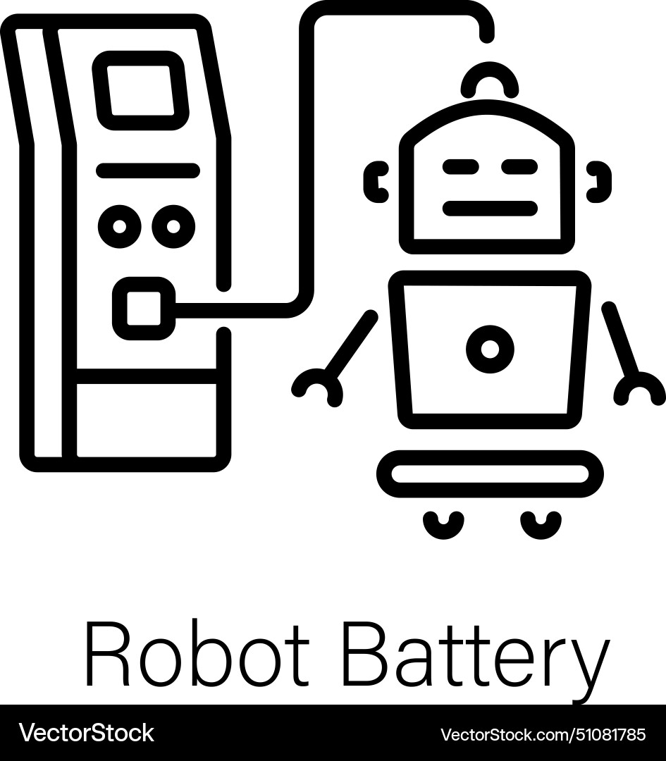 Robot battery Royalty Free Vector Image - VectorStock