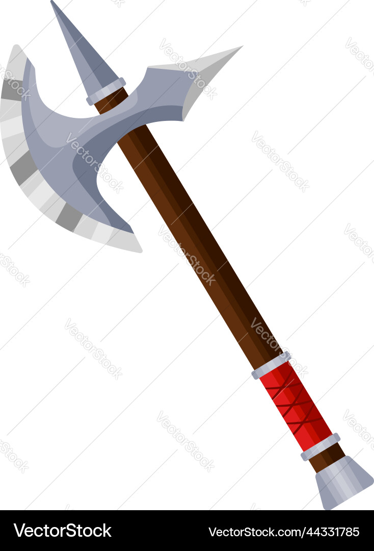 Sharp viking ax auf einem weißen Hintergrund Vektorbild