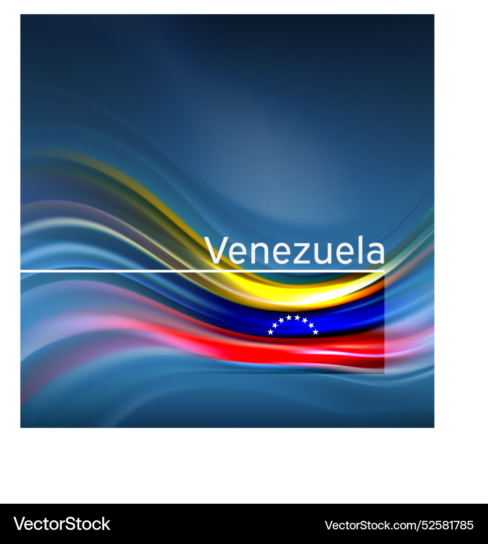 Venezuela flag background abstract card design Vector Image