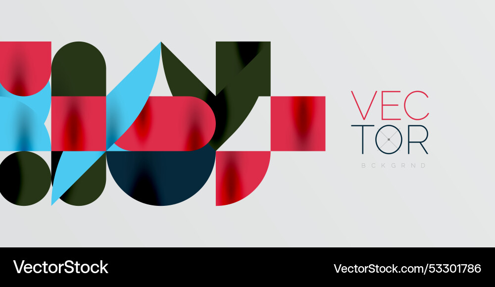 Circles semi squares and round shapes Royalty Free Vector