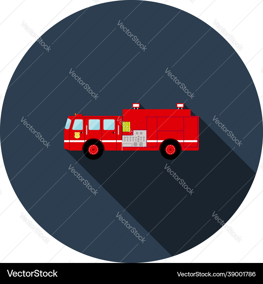 Fire service truck icon Royalty Free Vector Image
