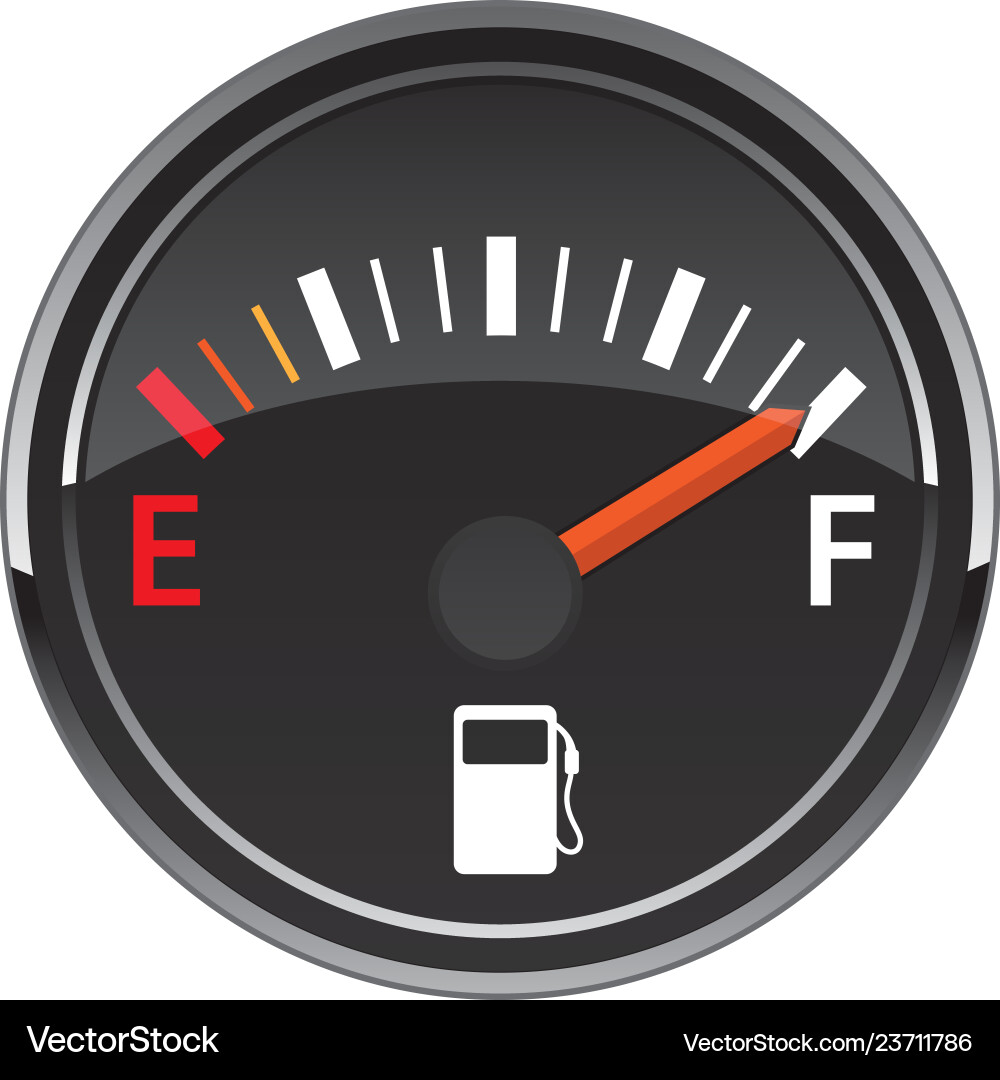 Gas fuel automotive dashboard gauge Royalty Free Vector