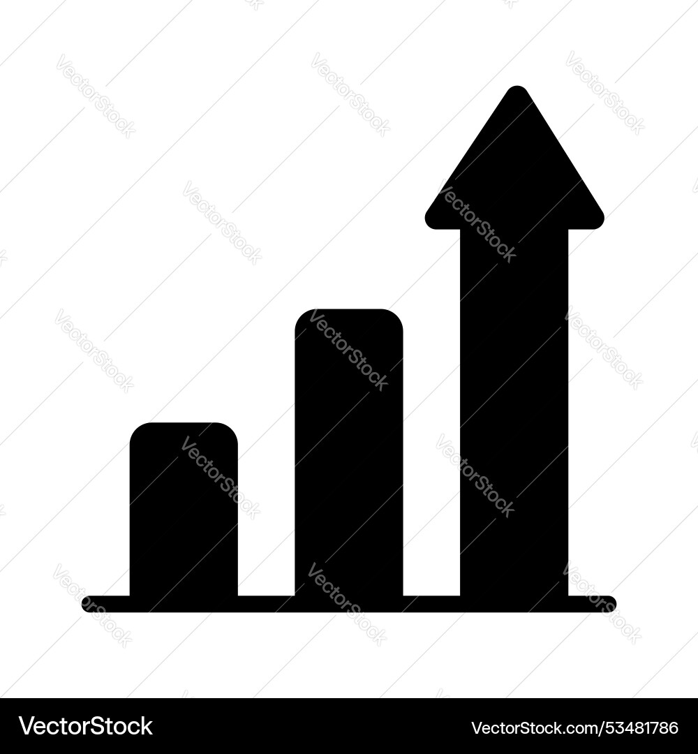 Growth chart Royalty Free Vector Image - VectorStock