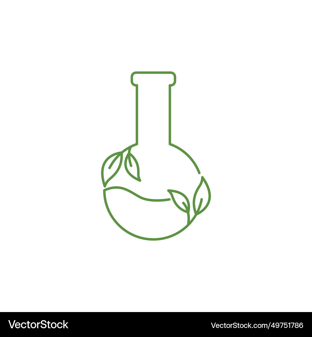 Lab leaf logo design icon Royalty Free Vector Image