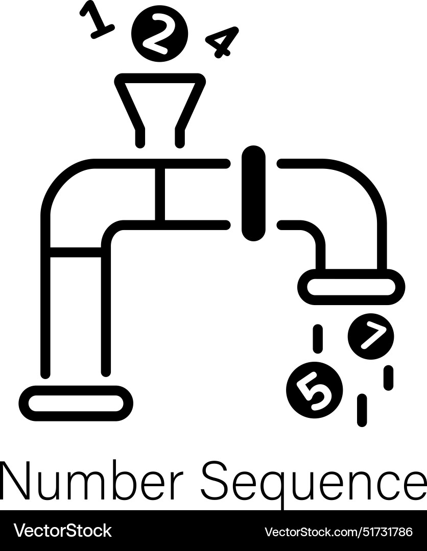 Number Sequence Royalty Free Vector Image Vectorstock 