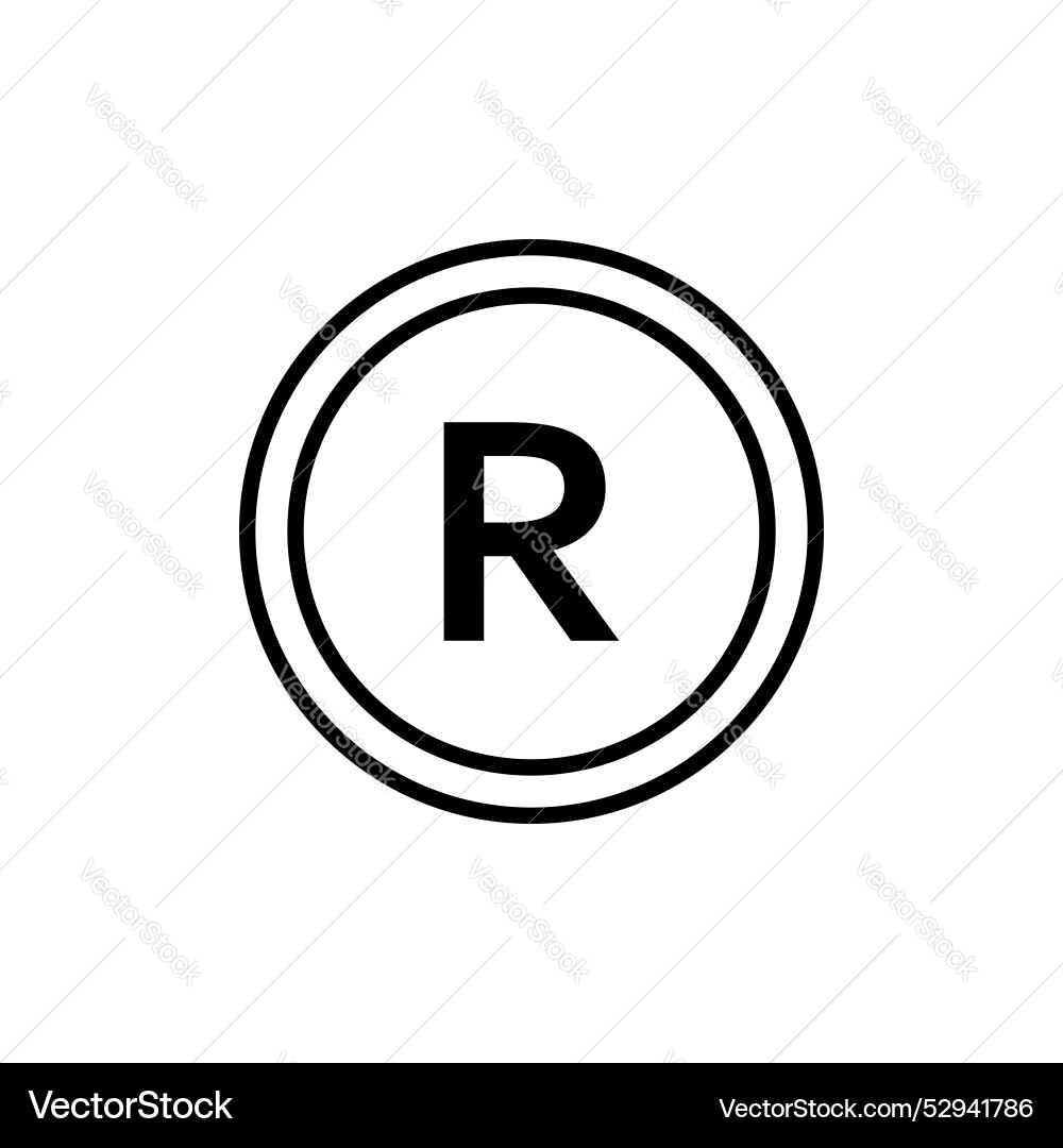 Registrierte Symbol-Set r Register-Symbol Kopierrecht