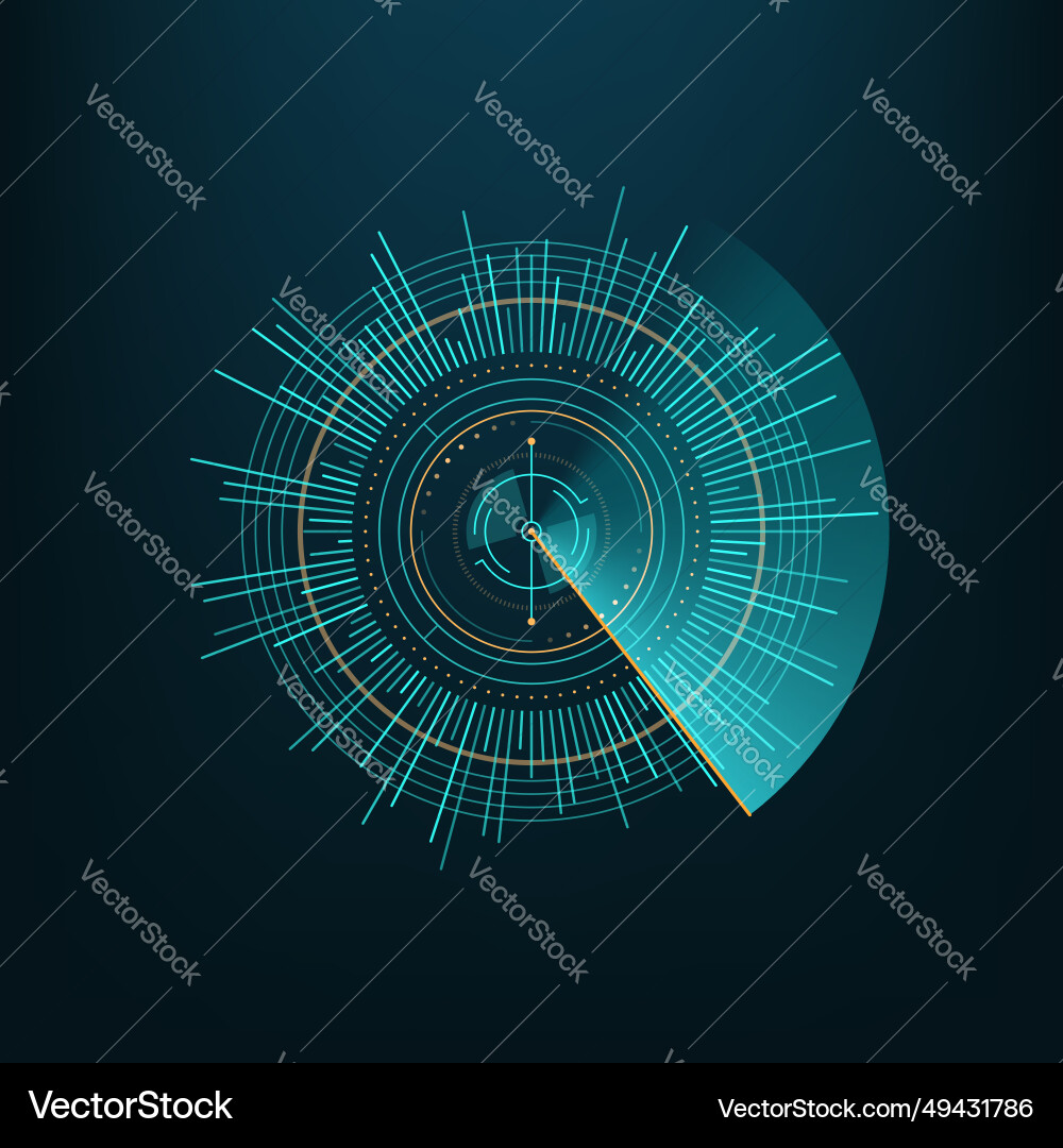 Round circle futuristic chart hud element or icon Vector Image