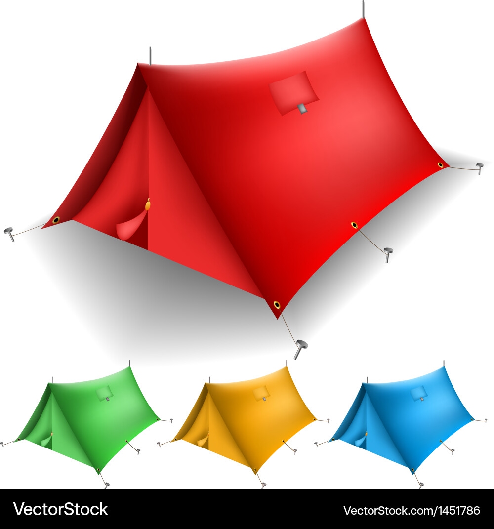 Tent set Royalty Free Vector Image - VectorStock