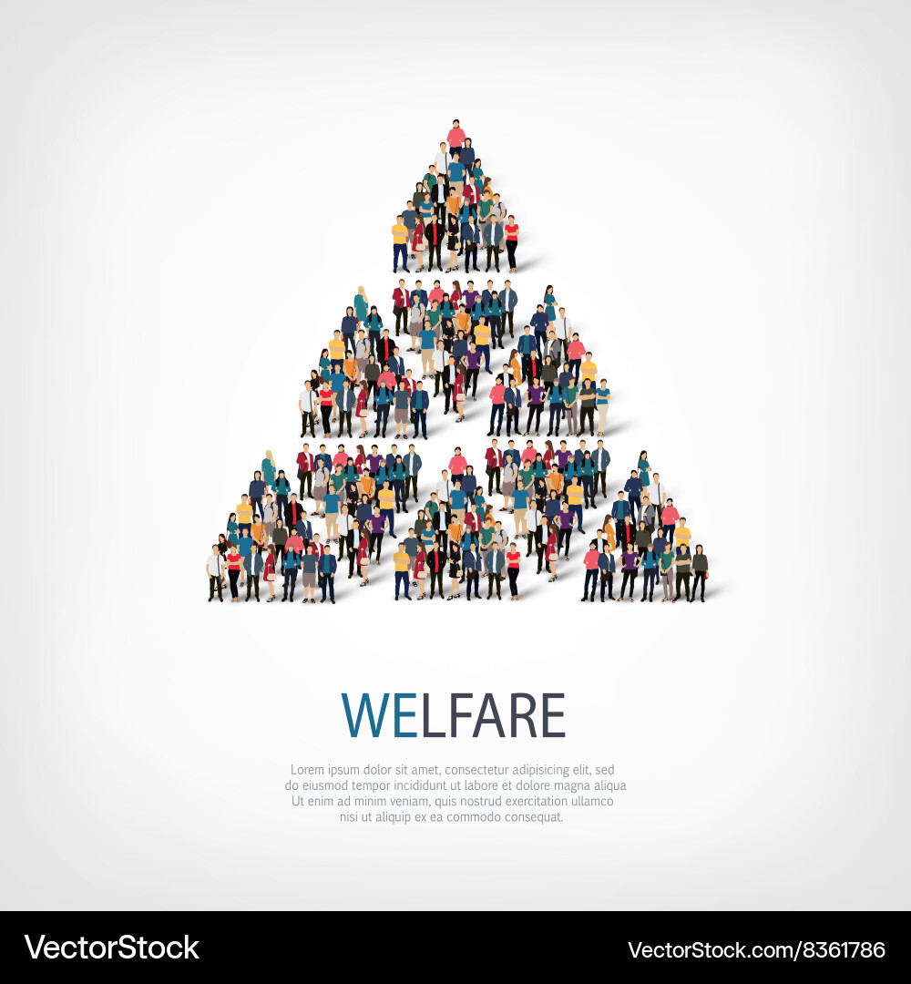 Welfare people sign Royalty Free Vector Image - VectorStock