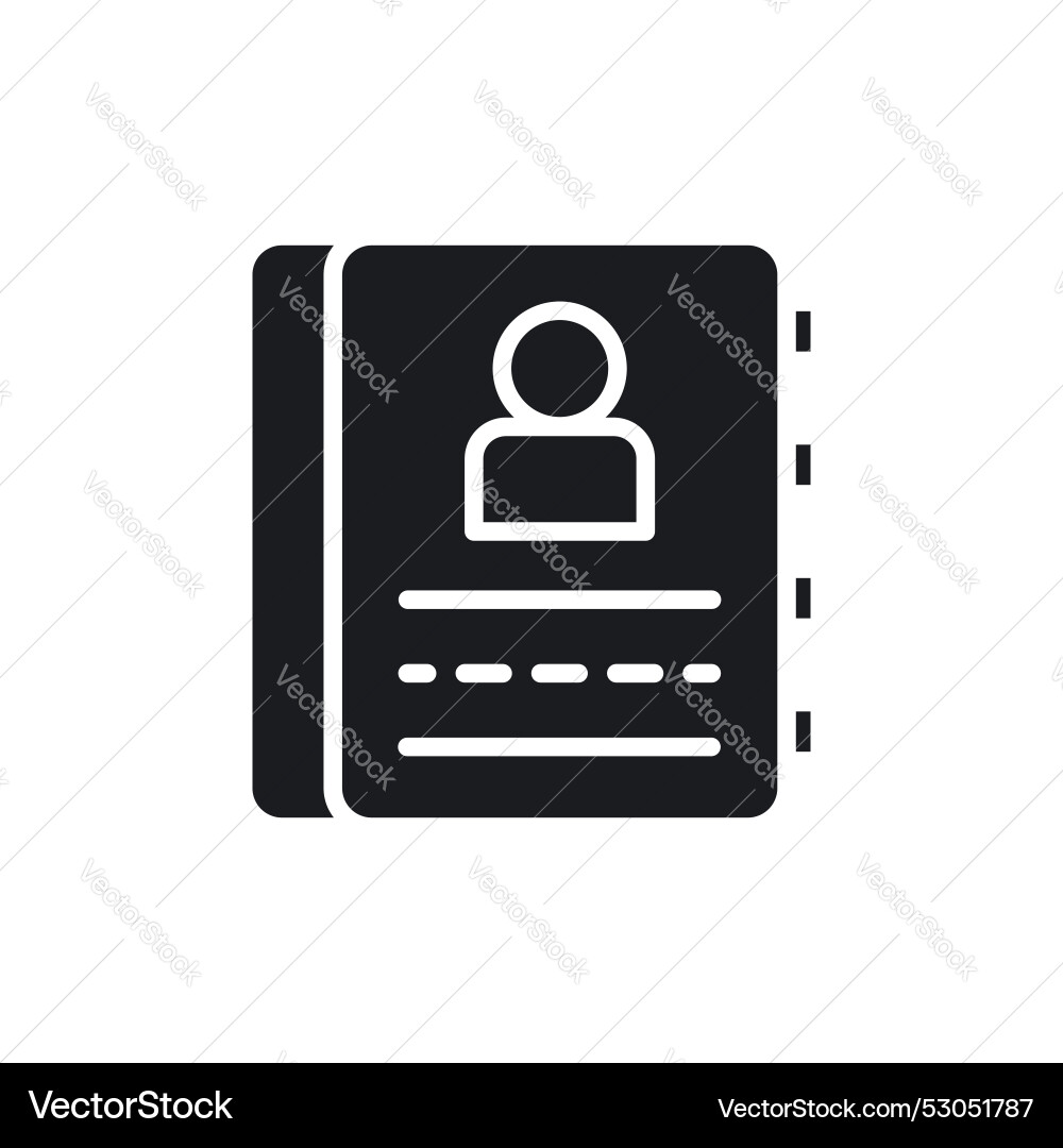 Address book icon set email directory Royalty Free Vector