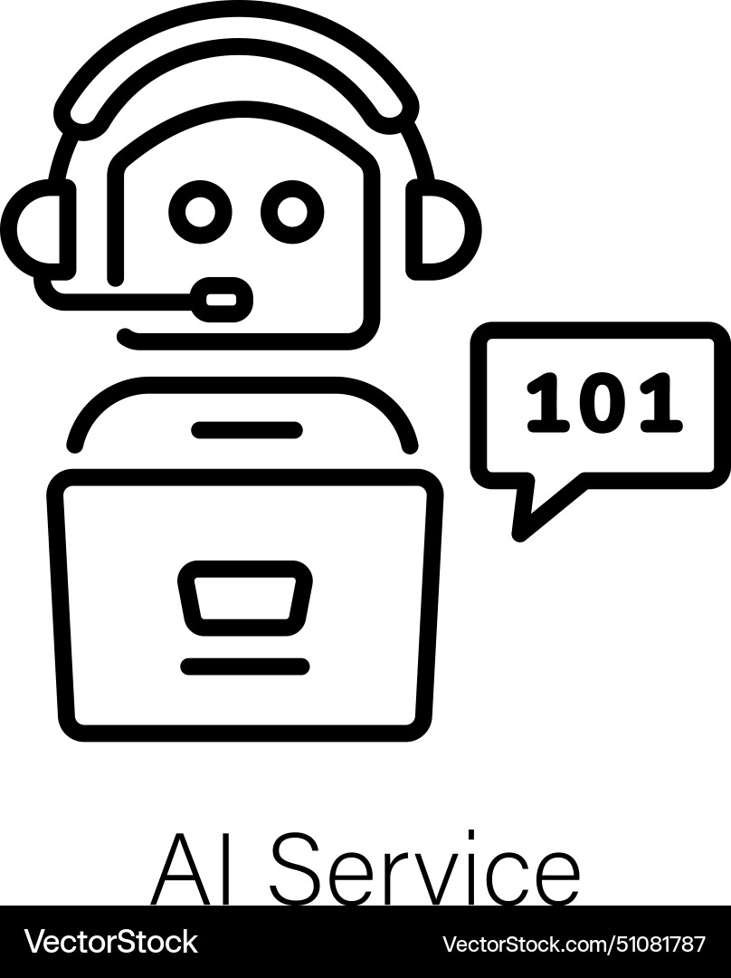 Ai service Royalty Free Vector Image - VectorStock
