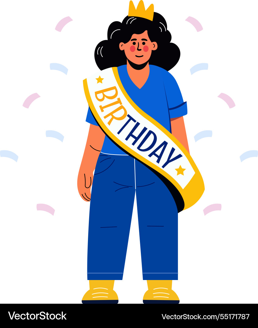 Birthday girl Royalty Free Vector Image - VectorStock