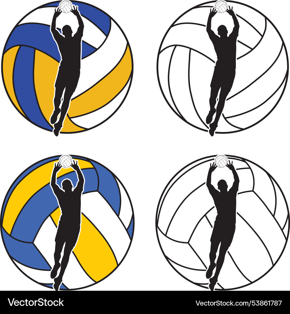 Male volleyball player men Royalty Free Vector Image