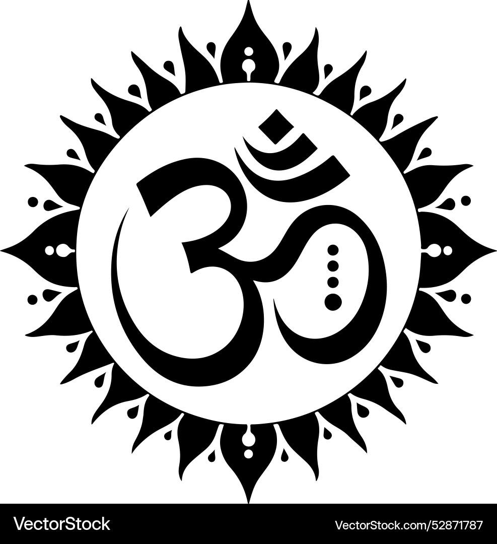 Om sanskrit symbol stock Royalty Free Vector Image