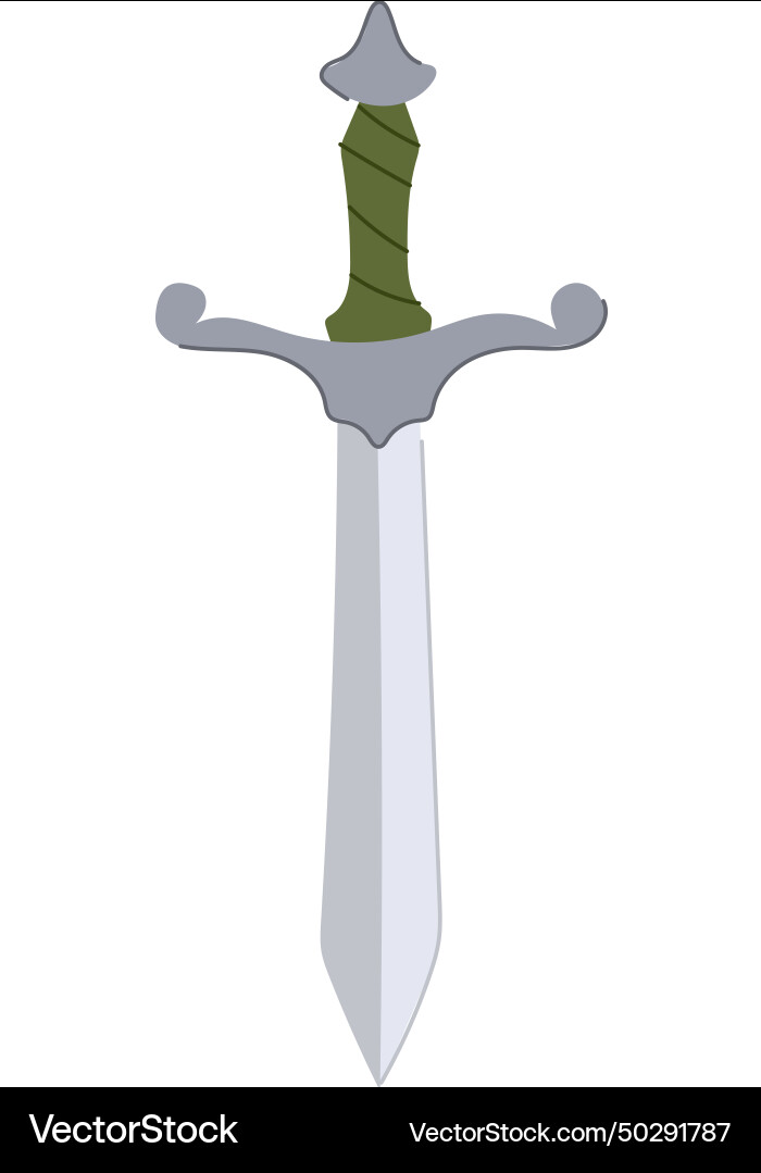 Viking medieval sword cartoon Royalty Free Vector Image
