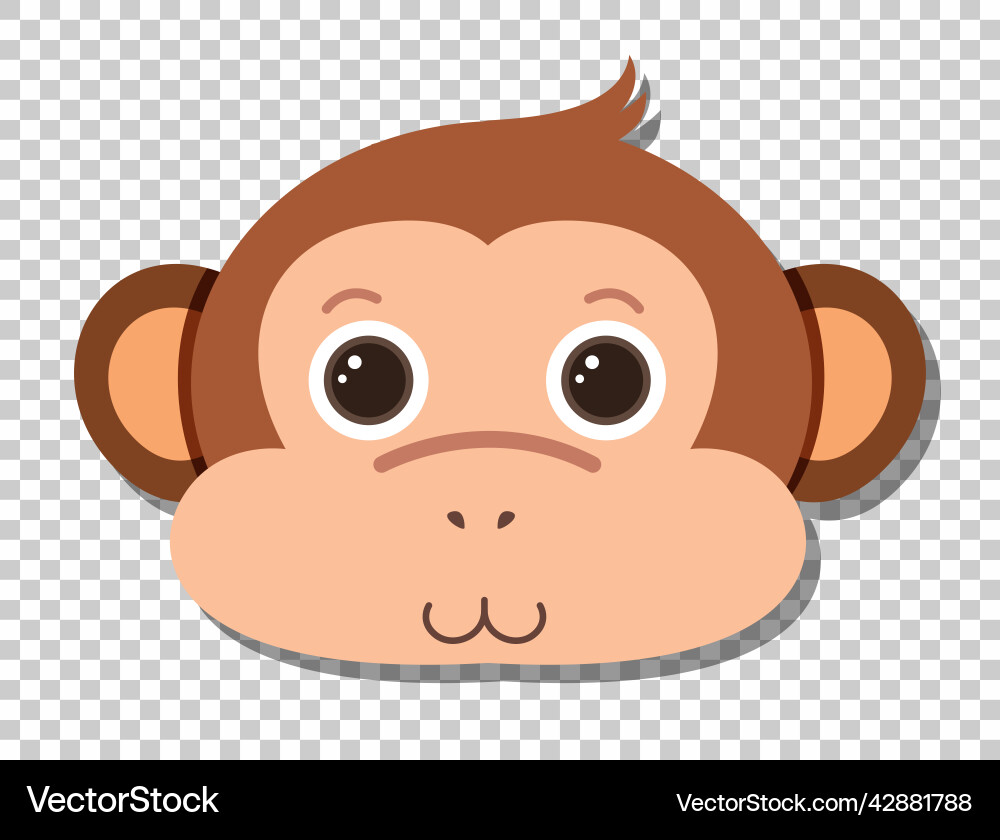 Cute Monkey Face Cartoon