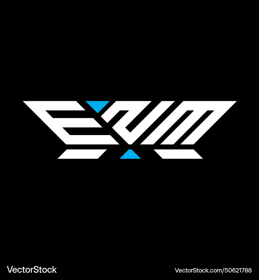 Enm letter logo design simple and modern Vector Image