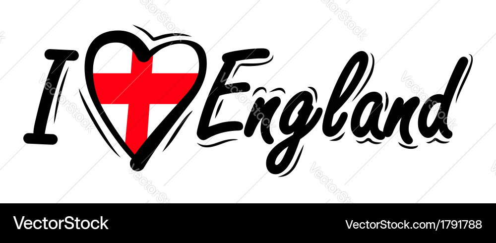 I love england Royalty Free Vector Image - VectorStock