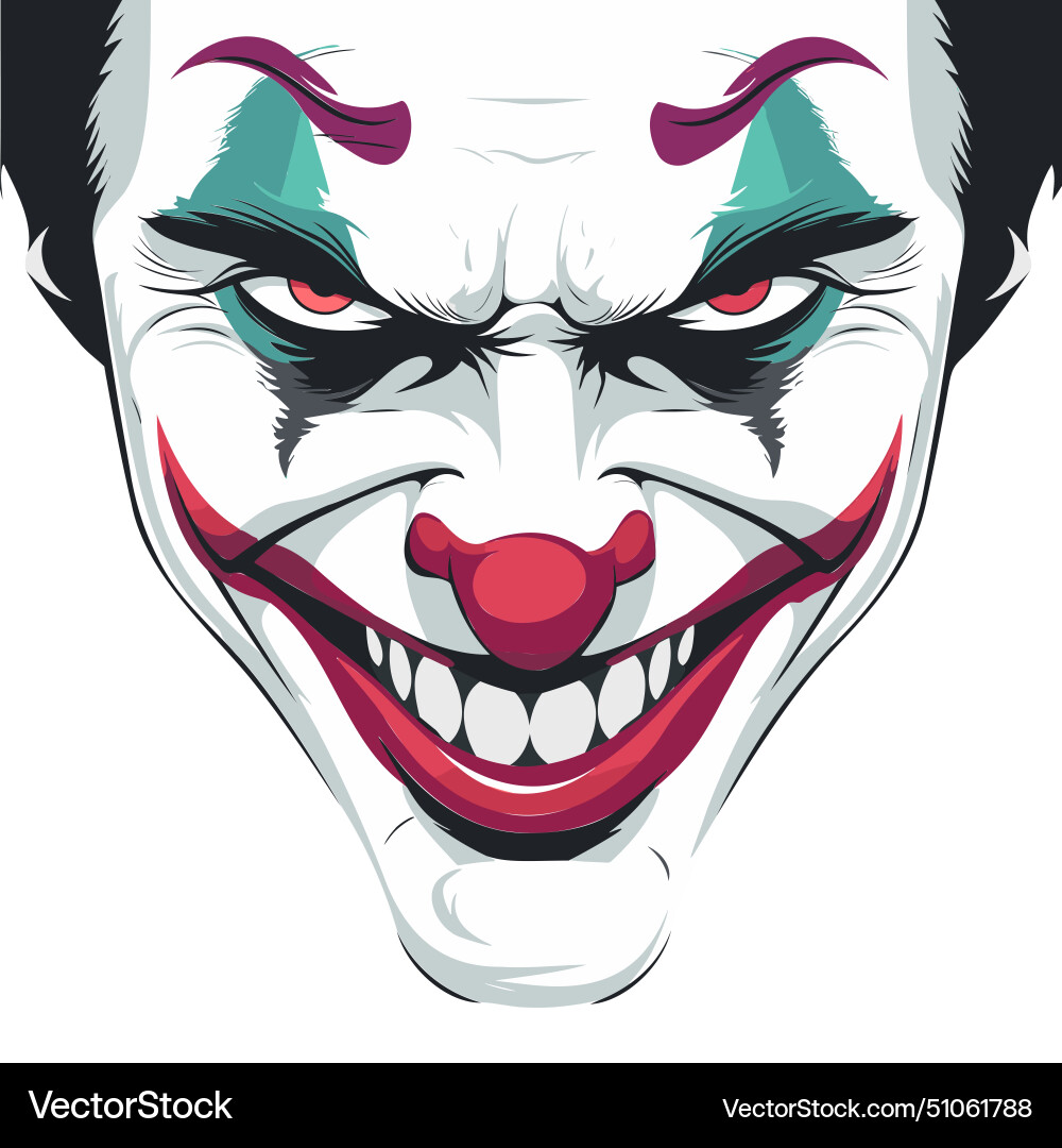 Joker face cartoon Royalty Free Vector Image - VectorStock