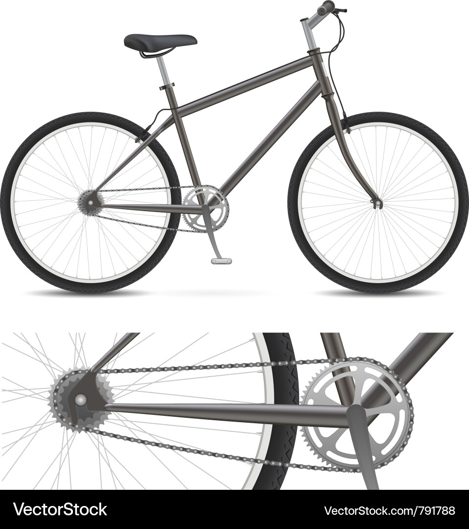 Simple bike Royalty Free Vector Image - VectorStock