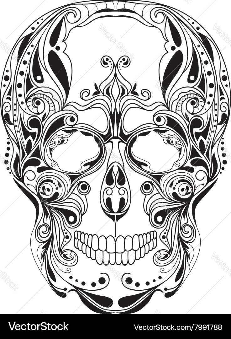 Skull pattern Royalty Free Vector Image - VectorStock