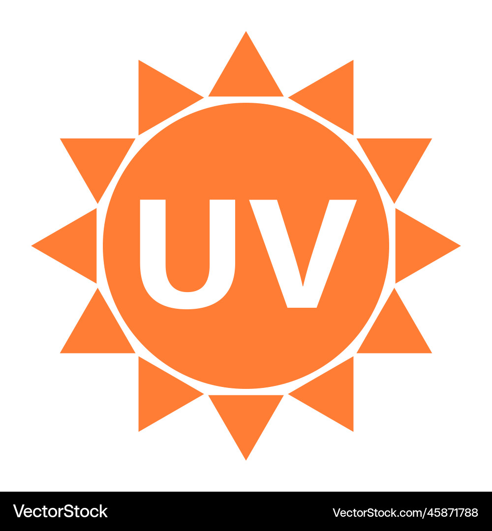Uv icon or radiation Royalty Free Vector Image