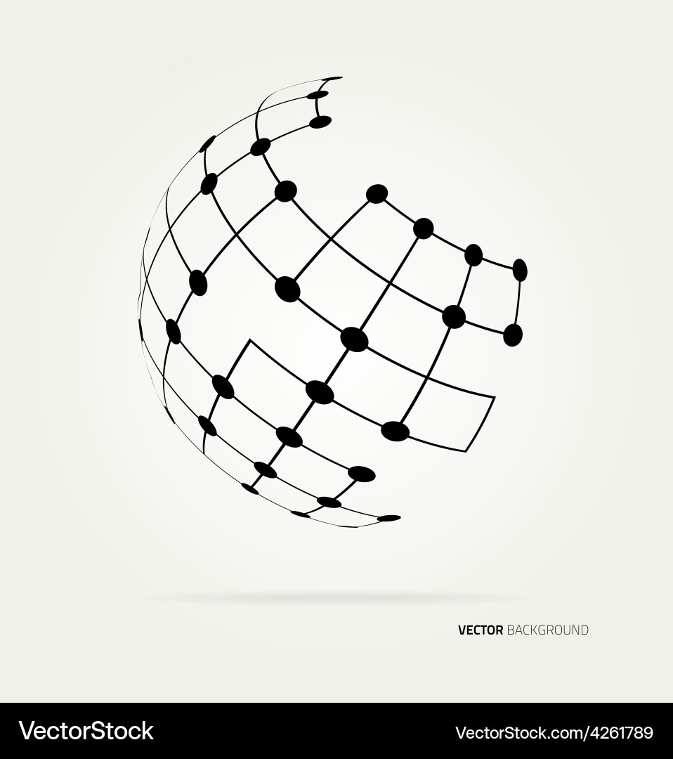 Abstract Globe Lines Royalty Free Vector Image