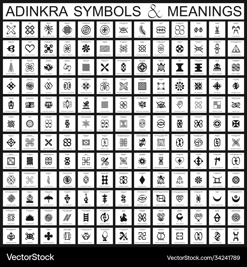 African Adinkra Symbols – Royalty-Free Vector | VectorStock